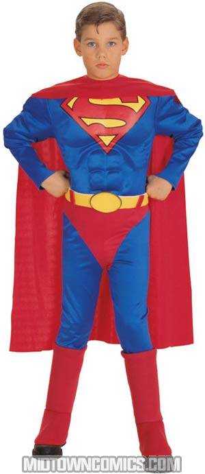 Superman Deluxe Muscle Chest Child Costume Small
