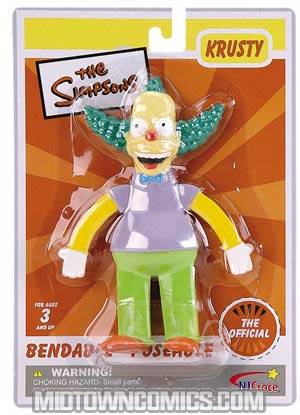 Simpsons Krusty The Clown Bendable Figure
