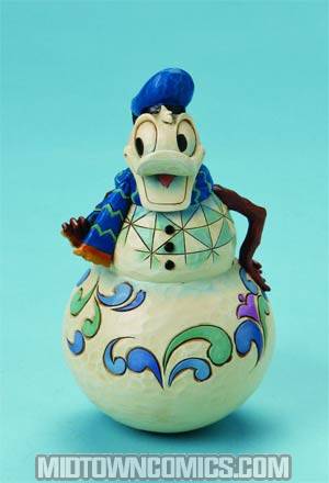 Disney Traditions Swaying Snowman Donald Duck Figurine