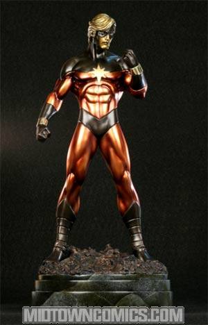 Captain Marvel 70s Faux Bronze Statue By Bowen
