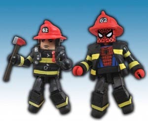 Marvel Minimates Firefighter Spider-Man & Fire Chief Max 2-Pack NYCC ...