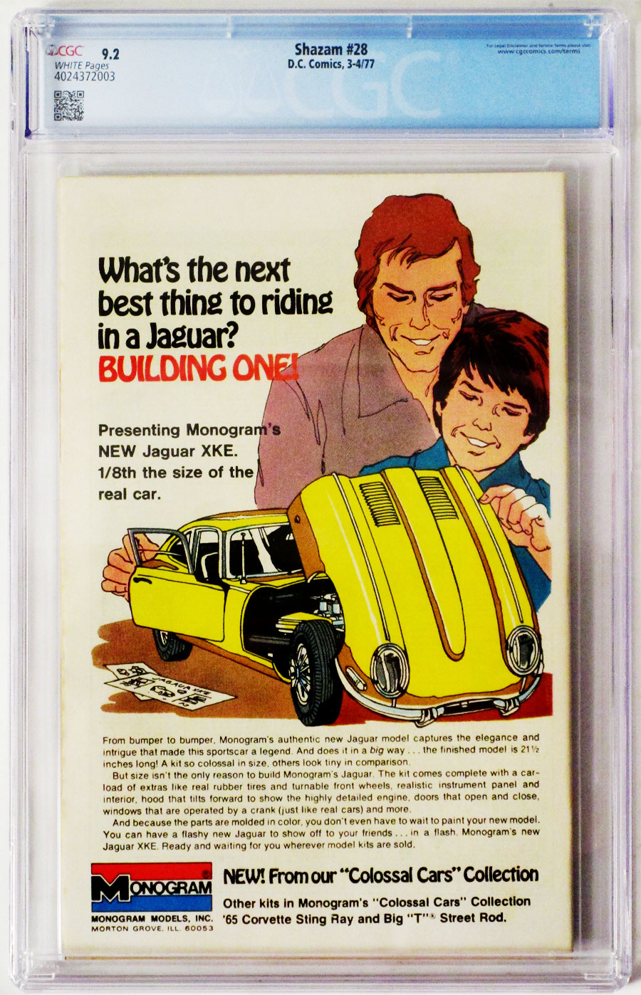 SHAZAM #28 Cover B CGC 9.2