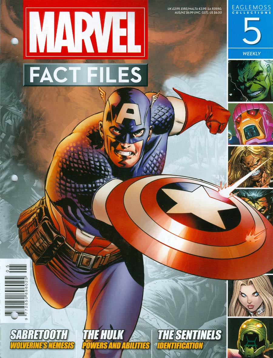 Marvel Fact Files #5 Captain America Cover