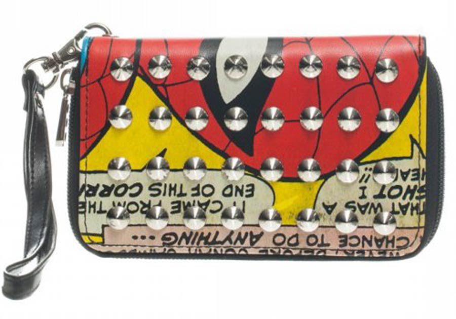Marvel Comics Zip Wallet - Spider-Man Face Studded