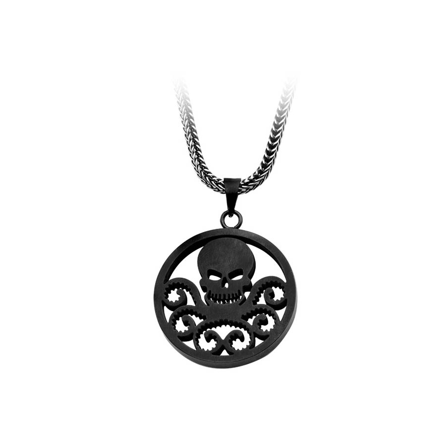 Marvel Comics Stainless Steel Pendant Necklace - Hydra Black Cut Out ...
