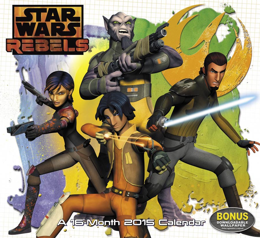 Star Wars Rebels 2015 12x11-inch Wall Calendar By Mead