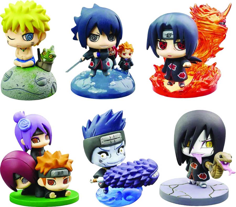 Naruto & Akatsuki Part 2 Petit Chara Land Blind Mystery Box 6-Piece Display