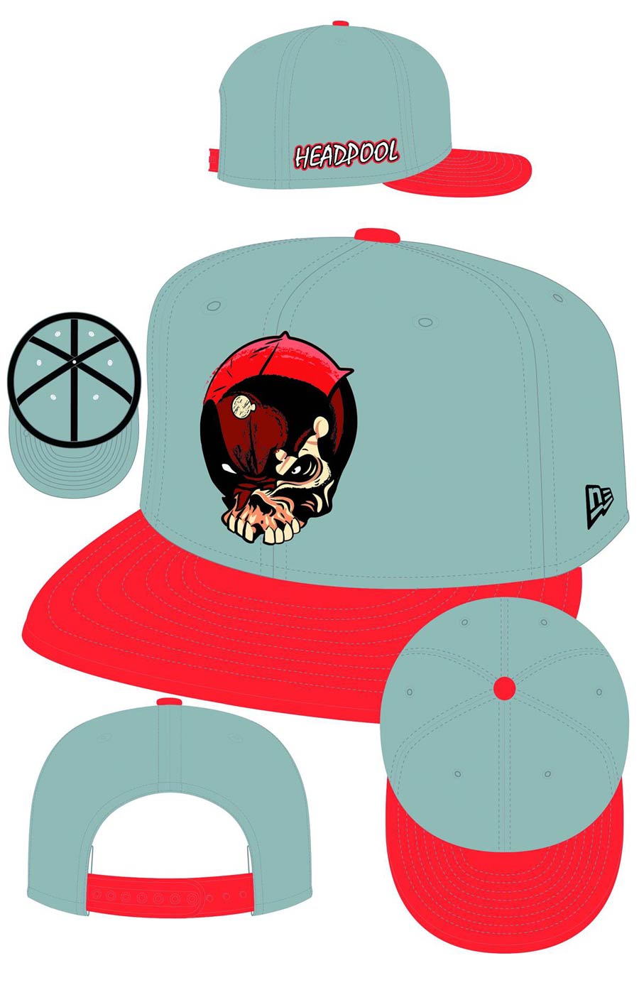 Deadpool Headpool 950 Zombie Hero Previews Exclusive Snap Back Cap