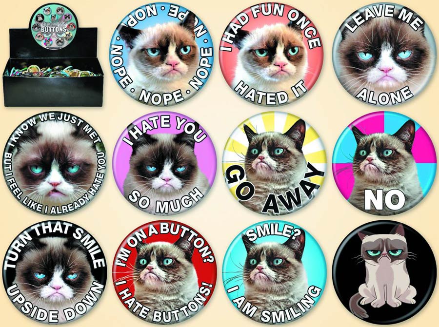 Grumpy Cat Button 144-Piece Assortment Case
