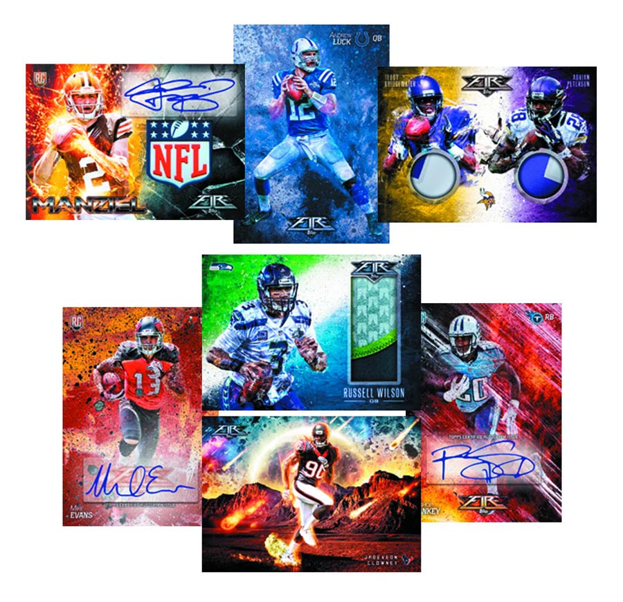 Topps 2014 Fire Football Trading Cards Pack