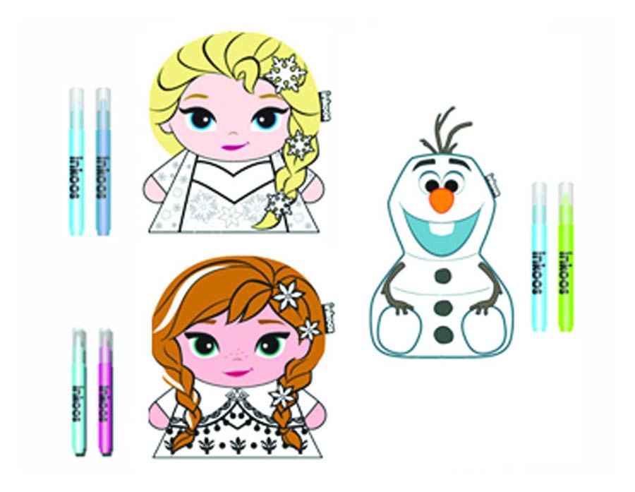 Inkoos Frozen Color N Go Small Plush Assortment Case