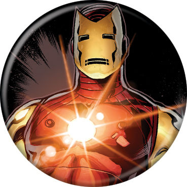 Marvel Comics 1.25-inch Button - Iron Man Chest Gleaming (84639)