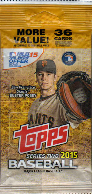 Topps 2015 Baseball Series 2 Trading Cards Pack