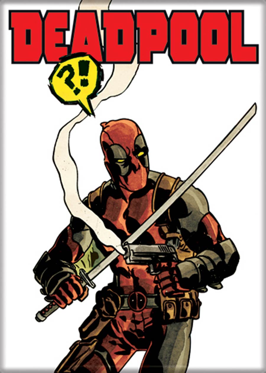 Marvel Comics 2.5x3.5-inch Magnet - Deadpool Smoking Gun Exclamations ...