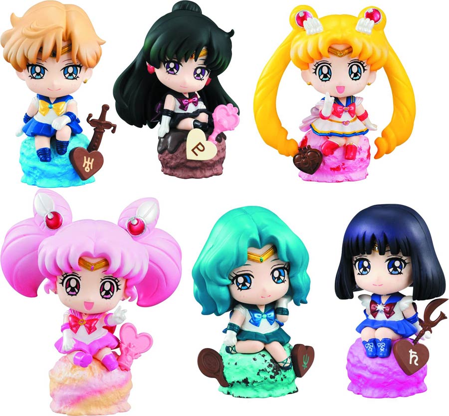 Sailor Moon Petit Chara Ice Cream Party Mini Figure Blind Mystery Box 6 ...