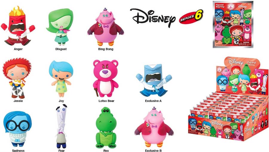 Disney Laser Cut Figural Keyring Series 6 Blind Mystery Box 24-Piece ...