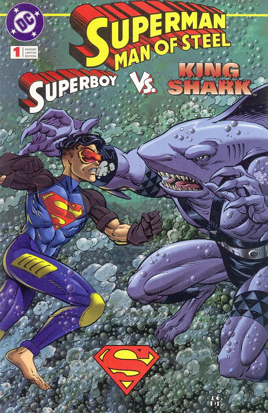 Superman The Man Of Steel Kenner Limited Edition #1 Shark Attack With ...