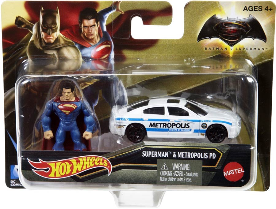 Batman v Superman Hot Wheels Superman 2-Inch Figure And 1/64 Scale ...