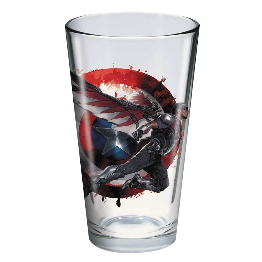 Toon Tumblers Captain America Civil War Pint Glass - Falcon