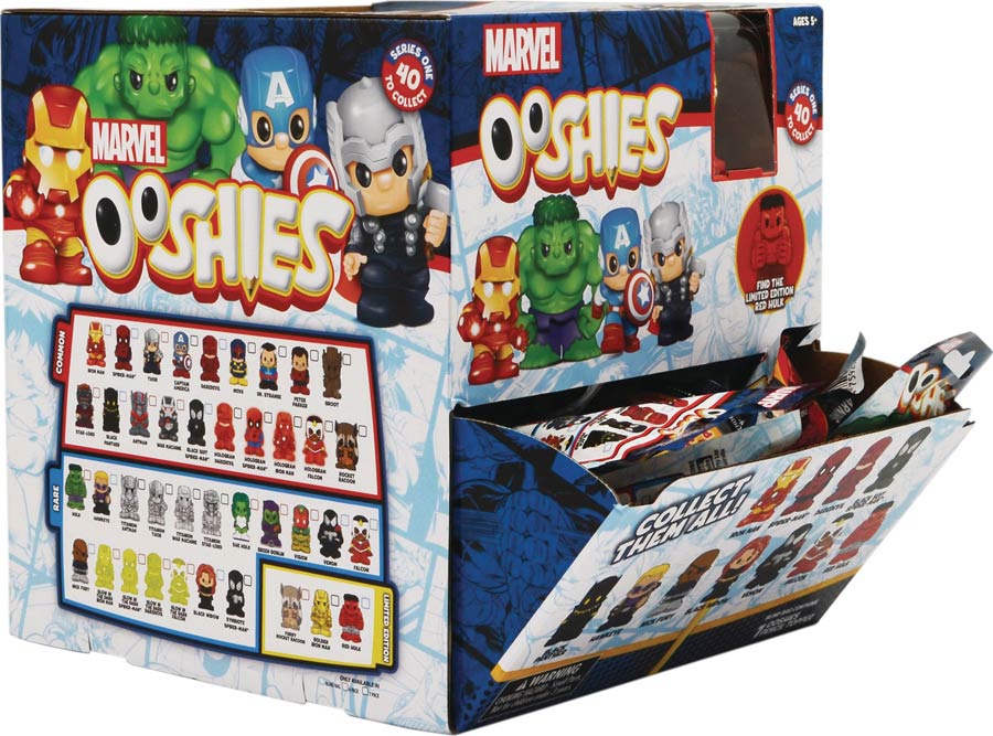 Marvel Heroes Ooshies Series 1 Mini Figure Blind Mystery Box Display