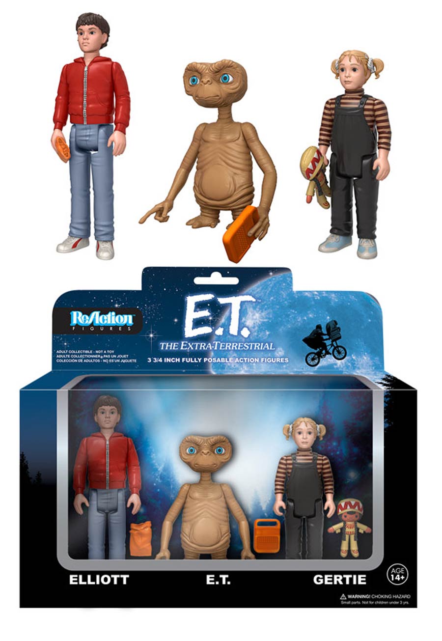 ReAction E.T. The Extra Terrestrial 3-Pack Action Figure
