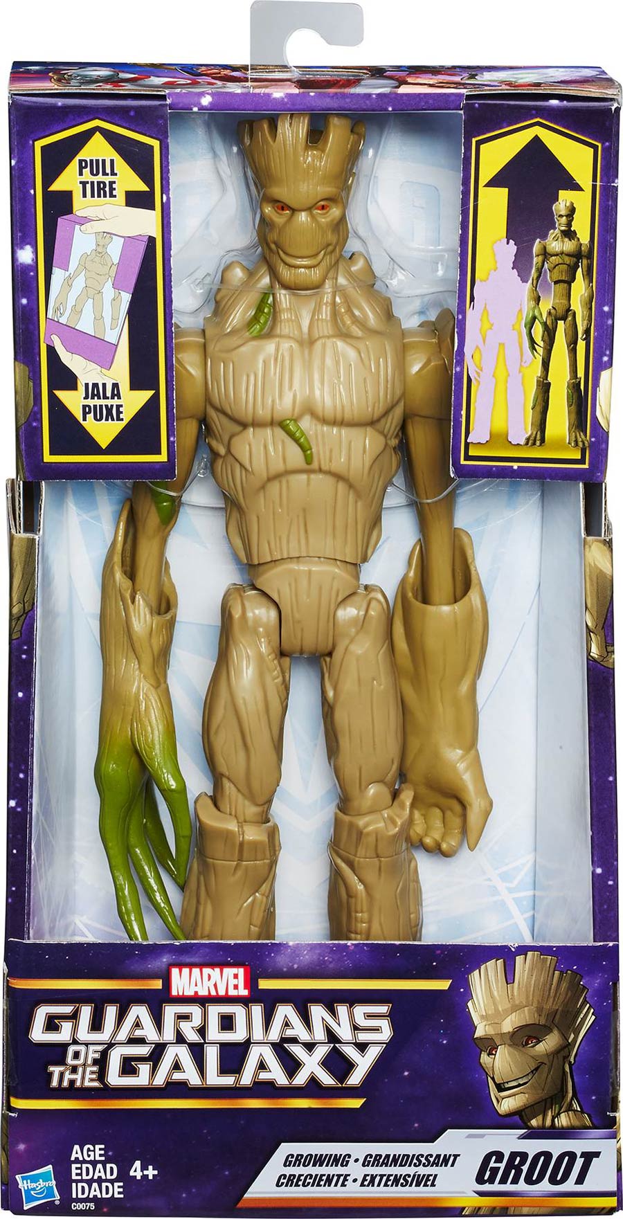 Marvels Guardians Of The Galaxy Titan Hero Growing Groot Deluxe Action ...