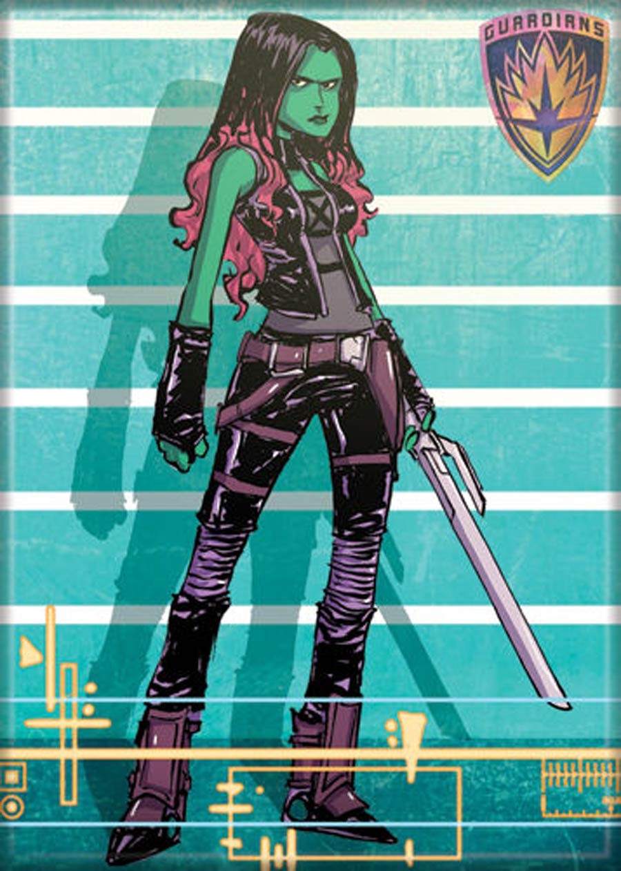 Marvel Comics 2.5x3.5-inch Magnet - Guardians Of The Galaxy Gamora Line ...