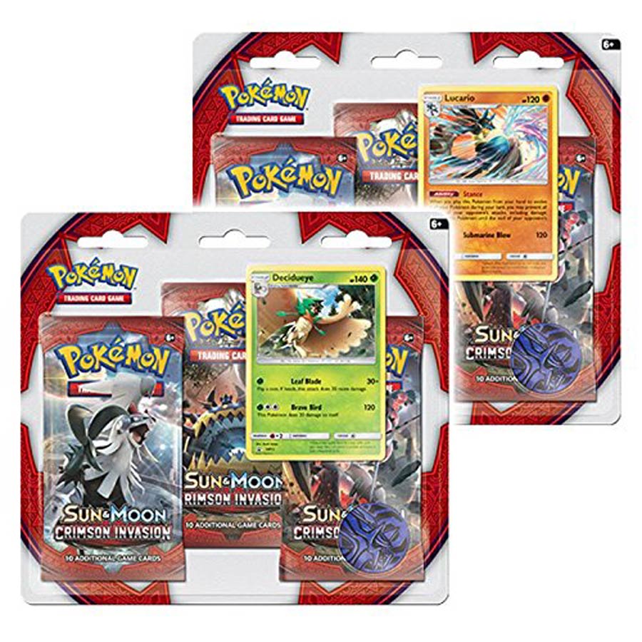 Pokemon TCG Sun & Moon Crimson Invasion 3-Booster Blister Pack