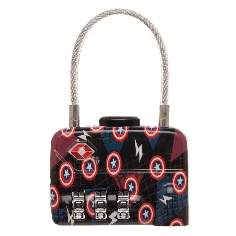 Marvel Comics TSA Combination Cable Lock - Captain America