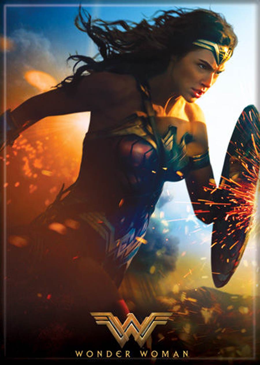 DC Comics 2.5x3.5-inch Magnet - Wonder Woman Movie Shield Sparks (72549DC)