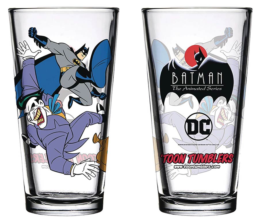Batman The Animated Series Pint Glass - Batman & Joker