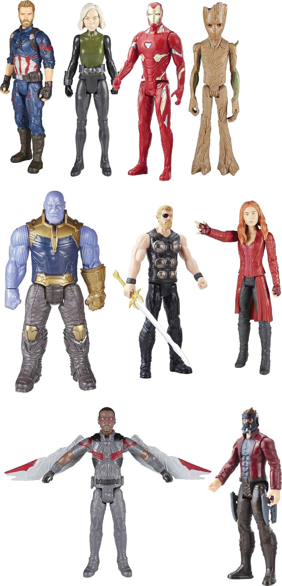 Avengers 12-Inch Titan Hero Series Movie Action Figure Assortment Case ...