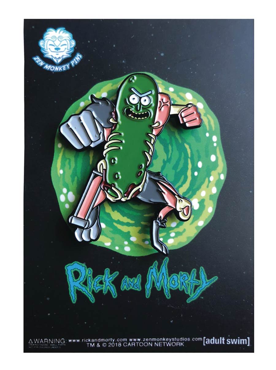Rick And Morty Pin - Leaping Pickle Rick