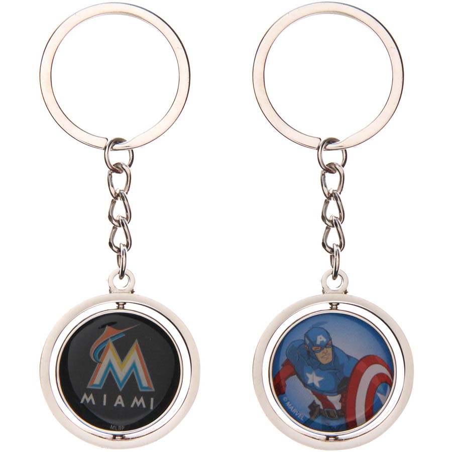 Captain Marvel Spinning Keychain
