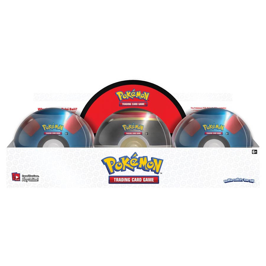 Pokemon TCG 2019 Pokeball Tin Display Of 6 Tins