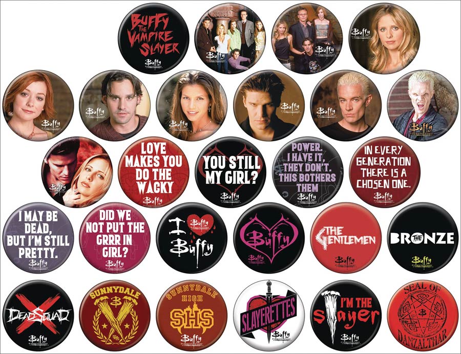 Buffy The Vampire Slayer Button 144-Piece Display
