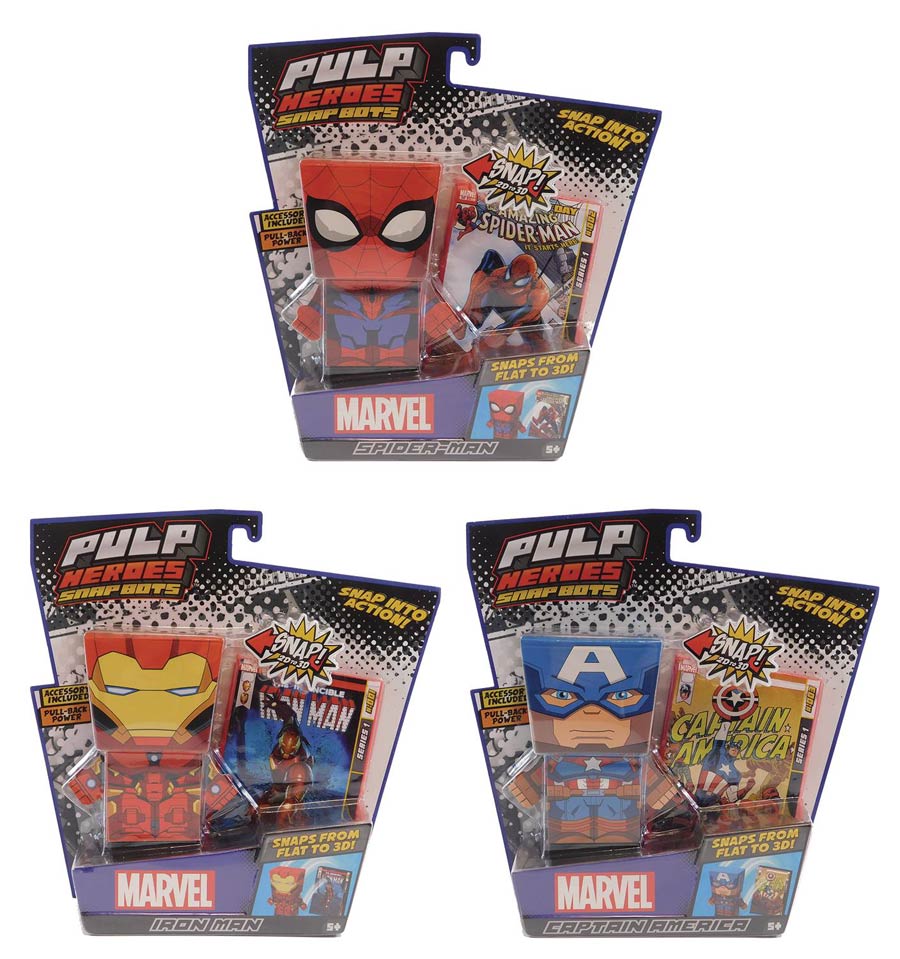 Marvel Pulp Heroes Action Figure 6-Piece Assortment Case