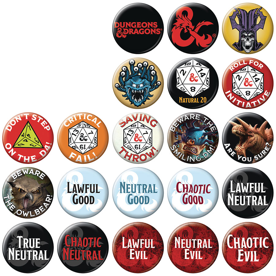 Dungeons & Dragons Button 144-Piece Assortment Display