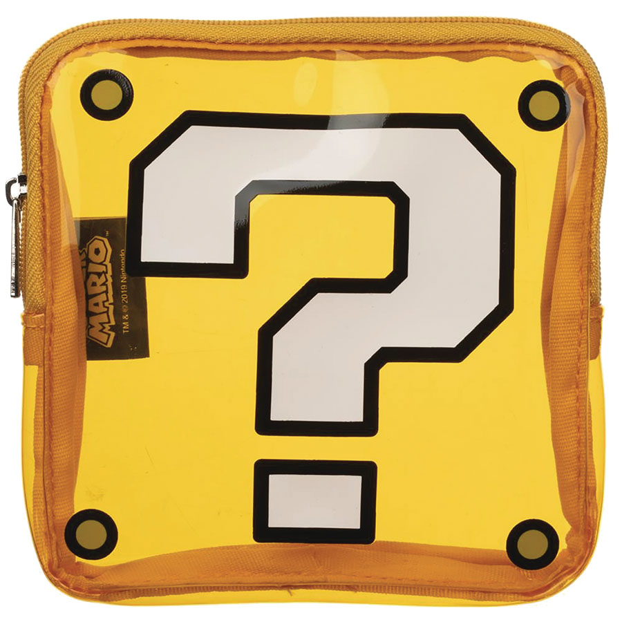Super Mario Clear PVC Question Box Coin Purse