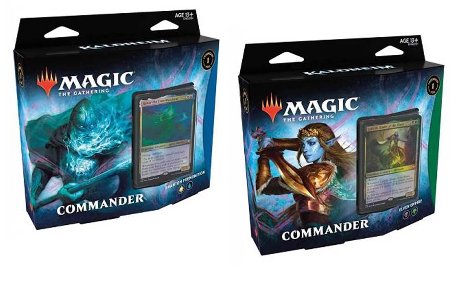Magic The Gathering Kaldheim Commander Deck Display of 6 Decks