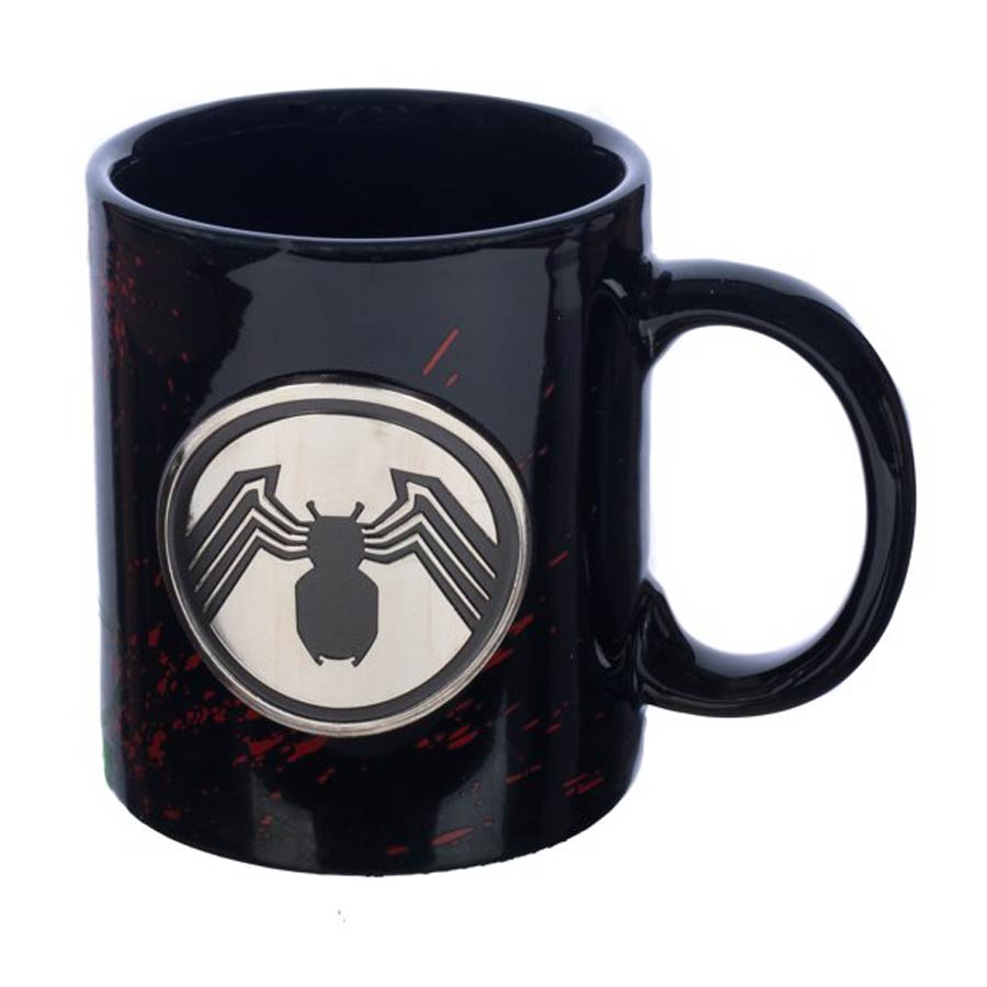 Marvel Venom 12-Ounce Ceramic Mug With Metal Emblem