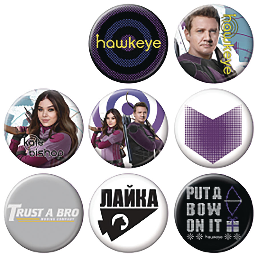 Marvel Disney Plus Hawkeye Button 144-Piece Assortment Display