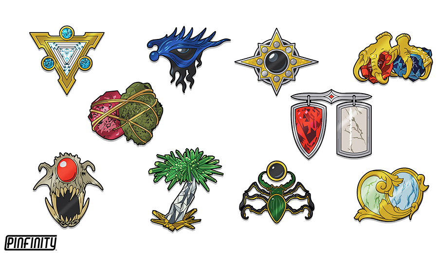 Magic The Gathering Allied & Enemy Signets AR Previews Exclusive Pin Set