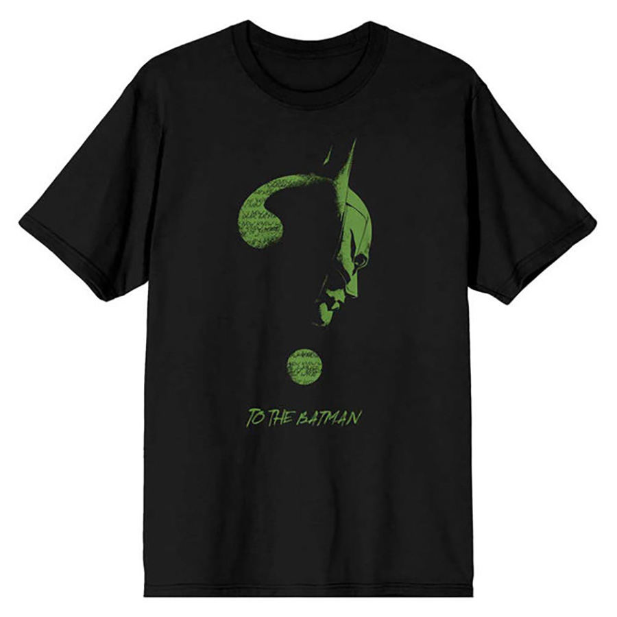 DC Comics The Batman Movie Riddler Unisex Black T-Shirt Large