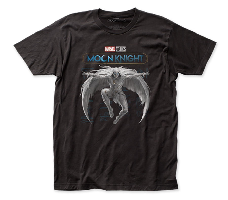 Moon Knight TV Jump Fitted Jersey Black T-Shirt Large