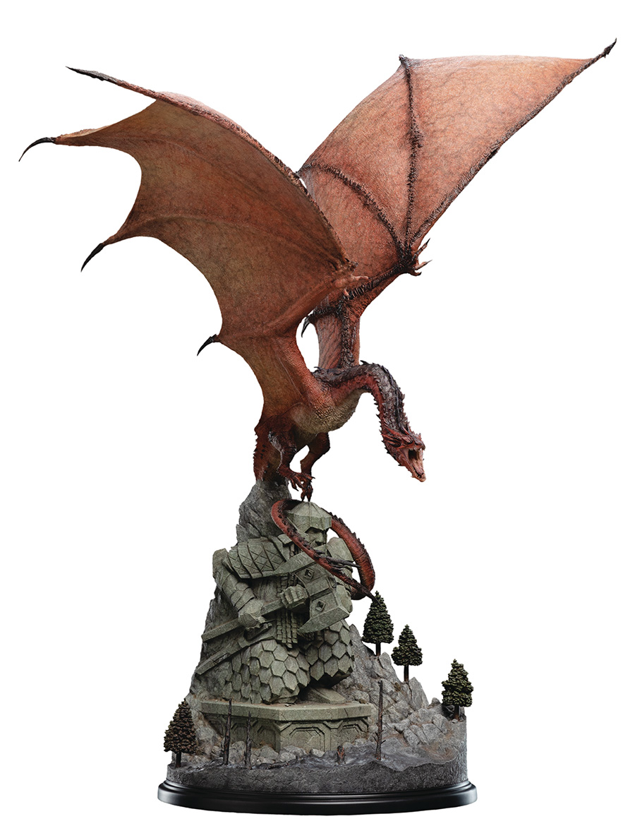 Hobbit Trilogy Smaug The Fire-Drake Limited Edition Polystone Statue