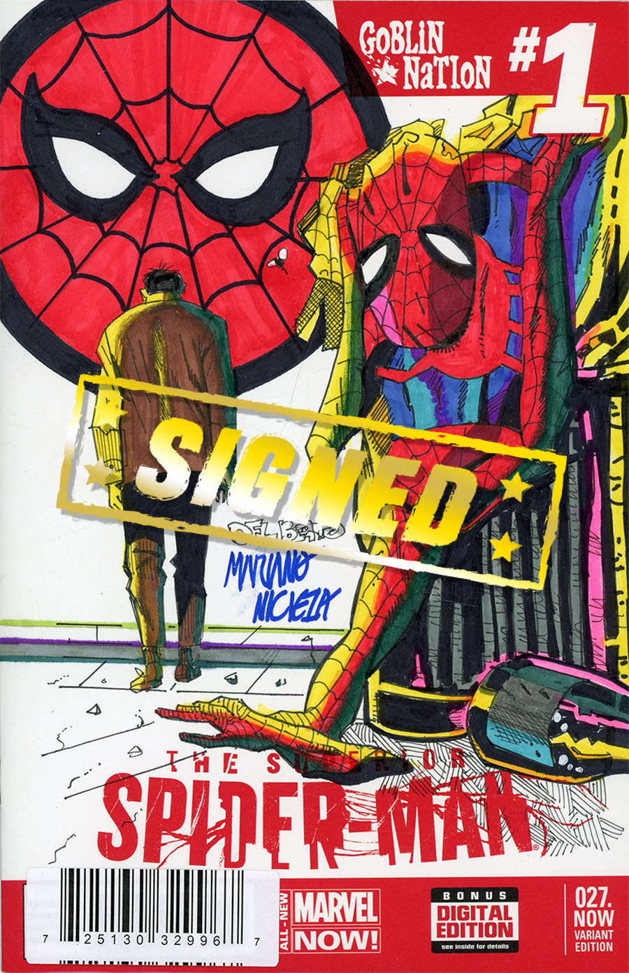 Marvel Comics Commissioned Cover Art Signed & Remarked By Mariano ...