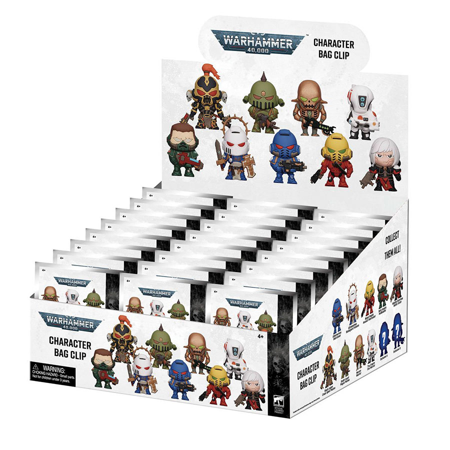 Warhammer 40000 3D Foam Bag Clip Blind Mystery Box 24-Piece Display