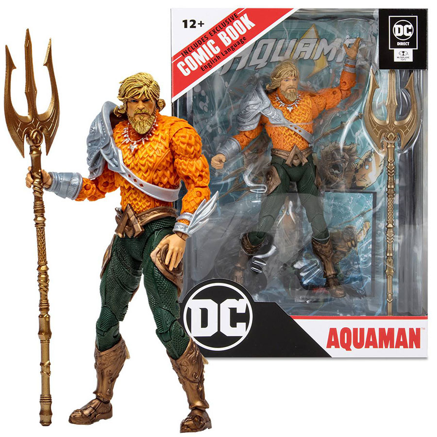 DC Direct Aquaman Wave 3 Aquaman 7-Inch Action Figure With Comic