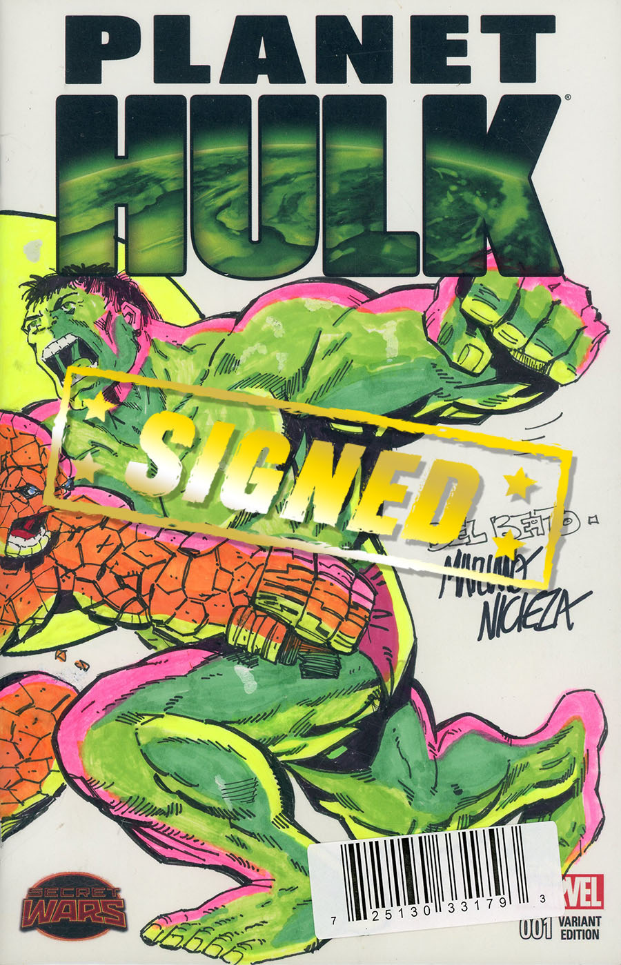 Marvel Blank Connecting Commissioned Cover Art Signed & Remarked By ...